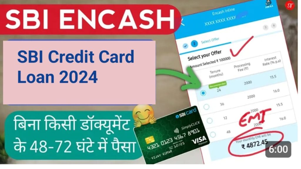 How to take loan from SBI Credit card 2024